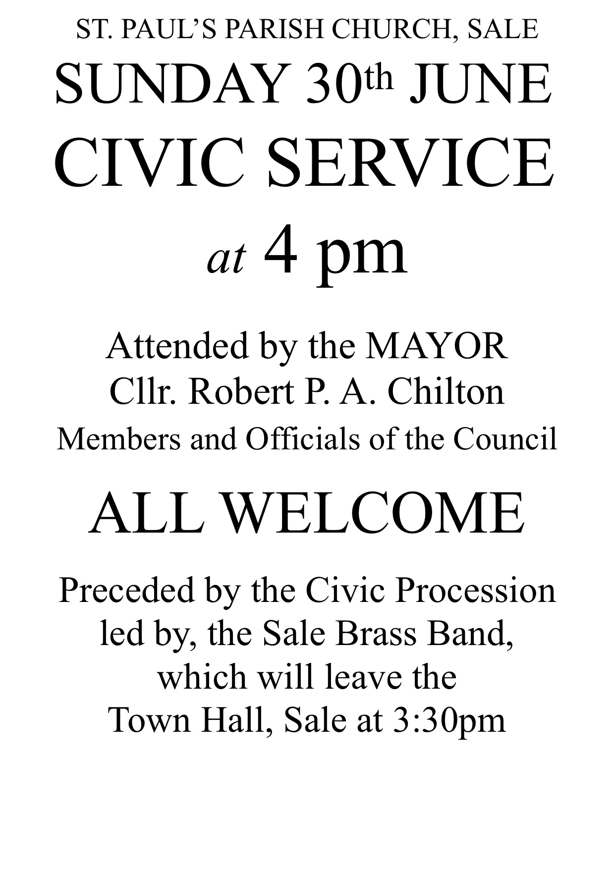 mr Civic Poster – St Paul's Church, Sale